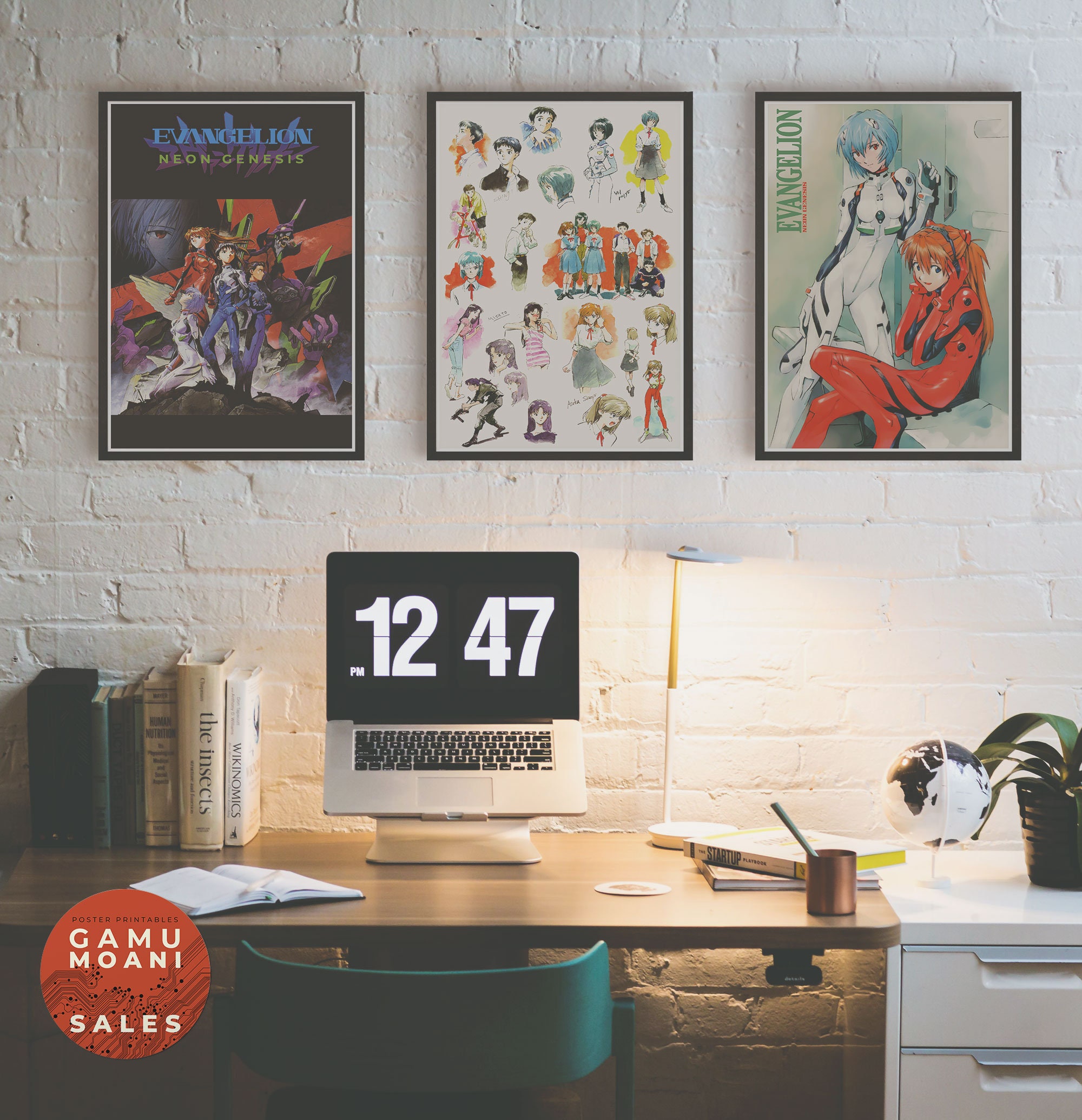 Instant Download Evangelion Posters Printable Wall Art Featuring Mecha ...