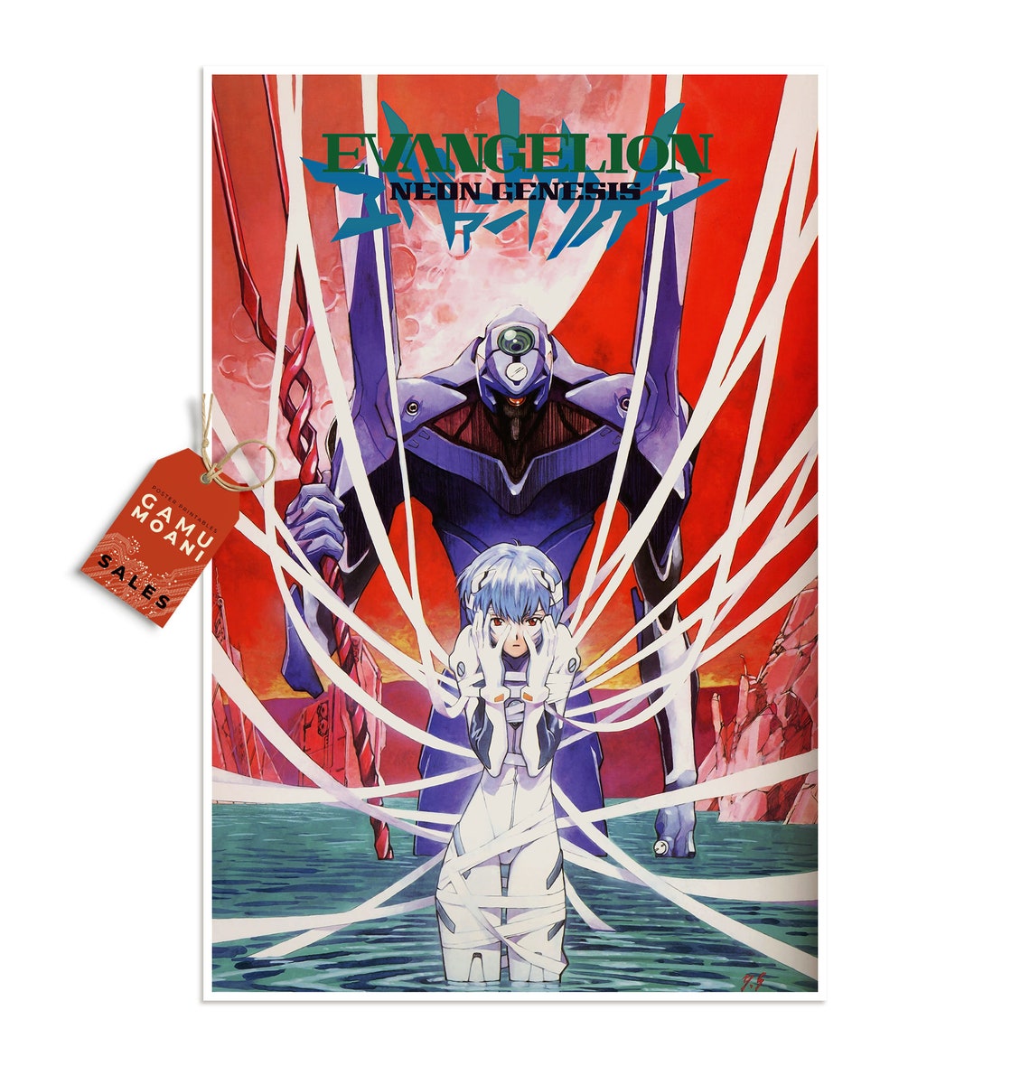 Instant Download Evangelion Posters Printable Wall Art Featuring Mecha ...