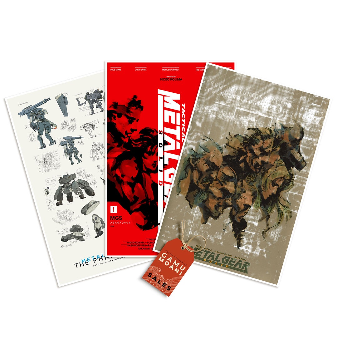 Metal Gear Solid Poster of 3 Metal Gear Video Game Decor MGS - Etsy