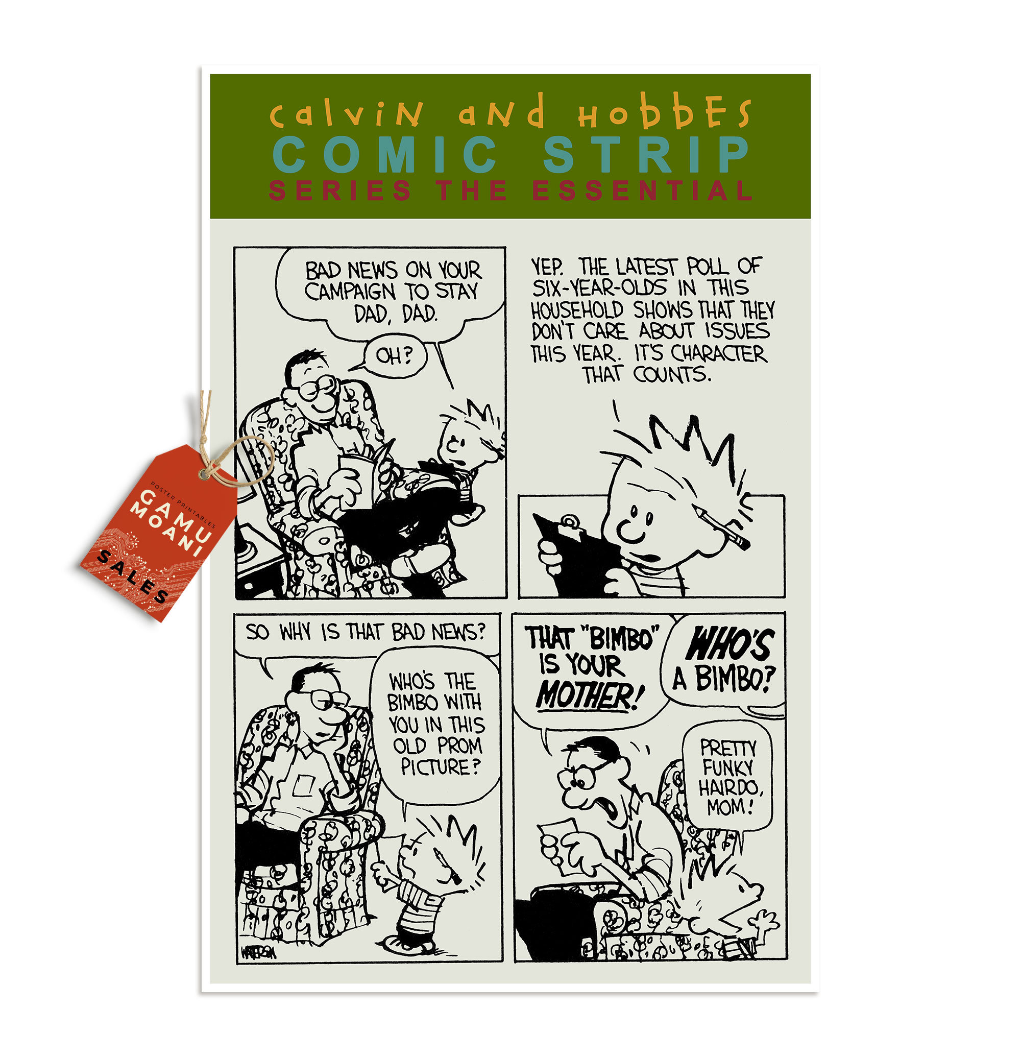 Calvin and Hobbes Art Print, Download Set of 6 Printable Posters - Etsy