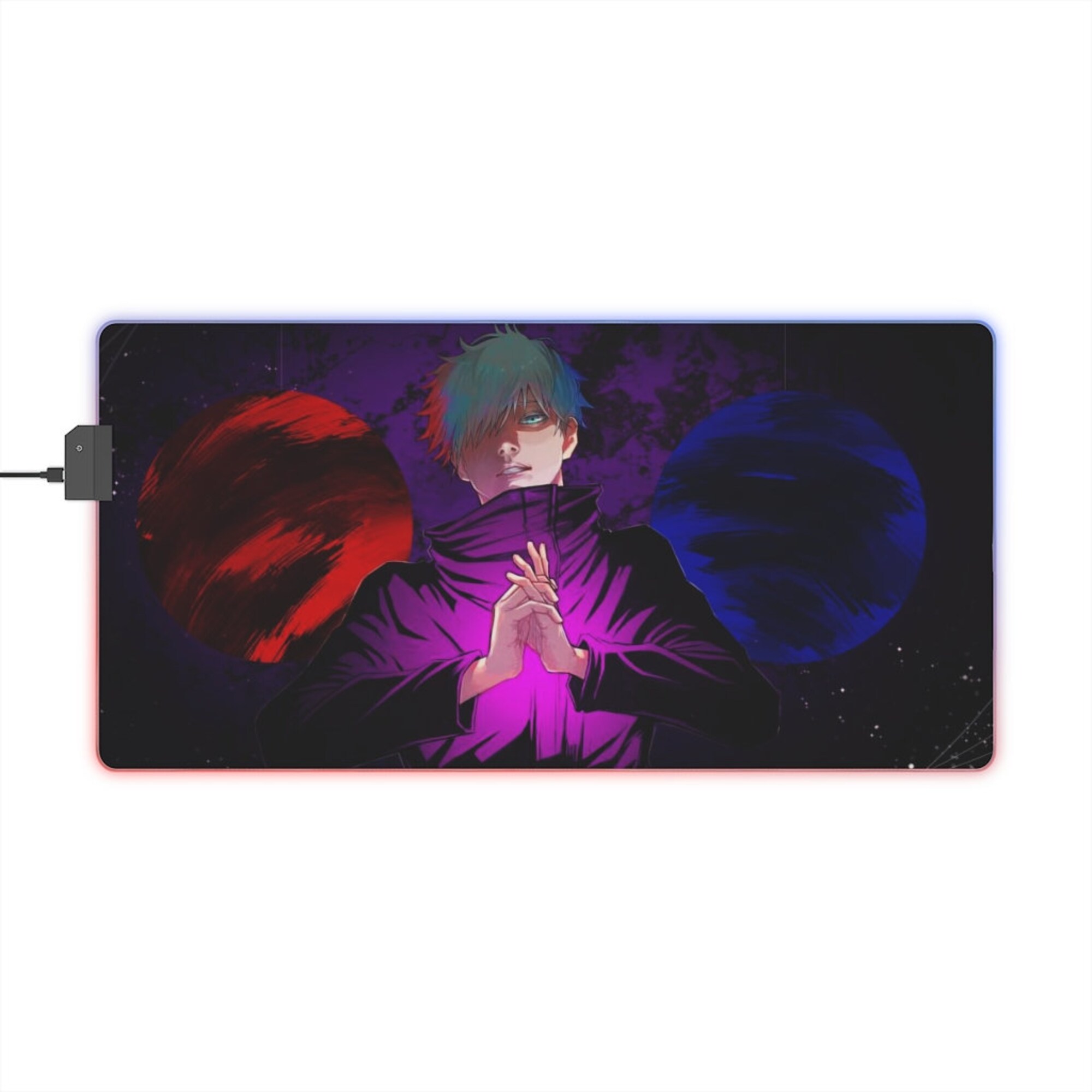 JJK And Gojo Satoru Inspired LED Gaming Mouse Pad
