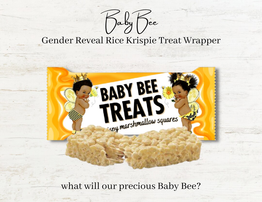 What Will Baby Bee Treat L Gender Reveal L Rice Krispies Treat Wrapper ...