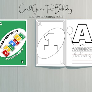 Uno Coloring Pages - Etsy