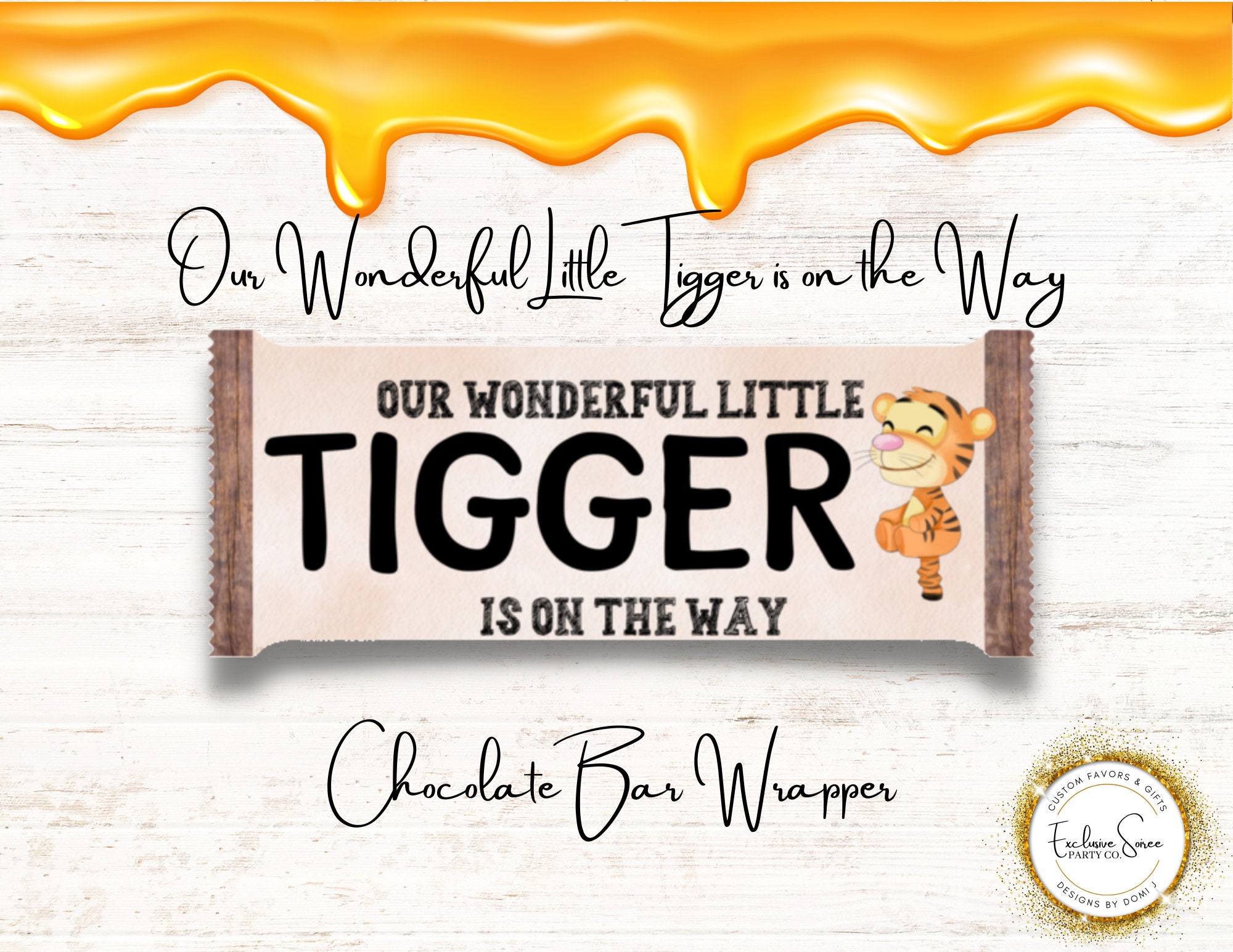 Tiger Themed Baby Shower L or Wonderful Little Tigger is on the Way L ...