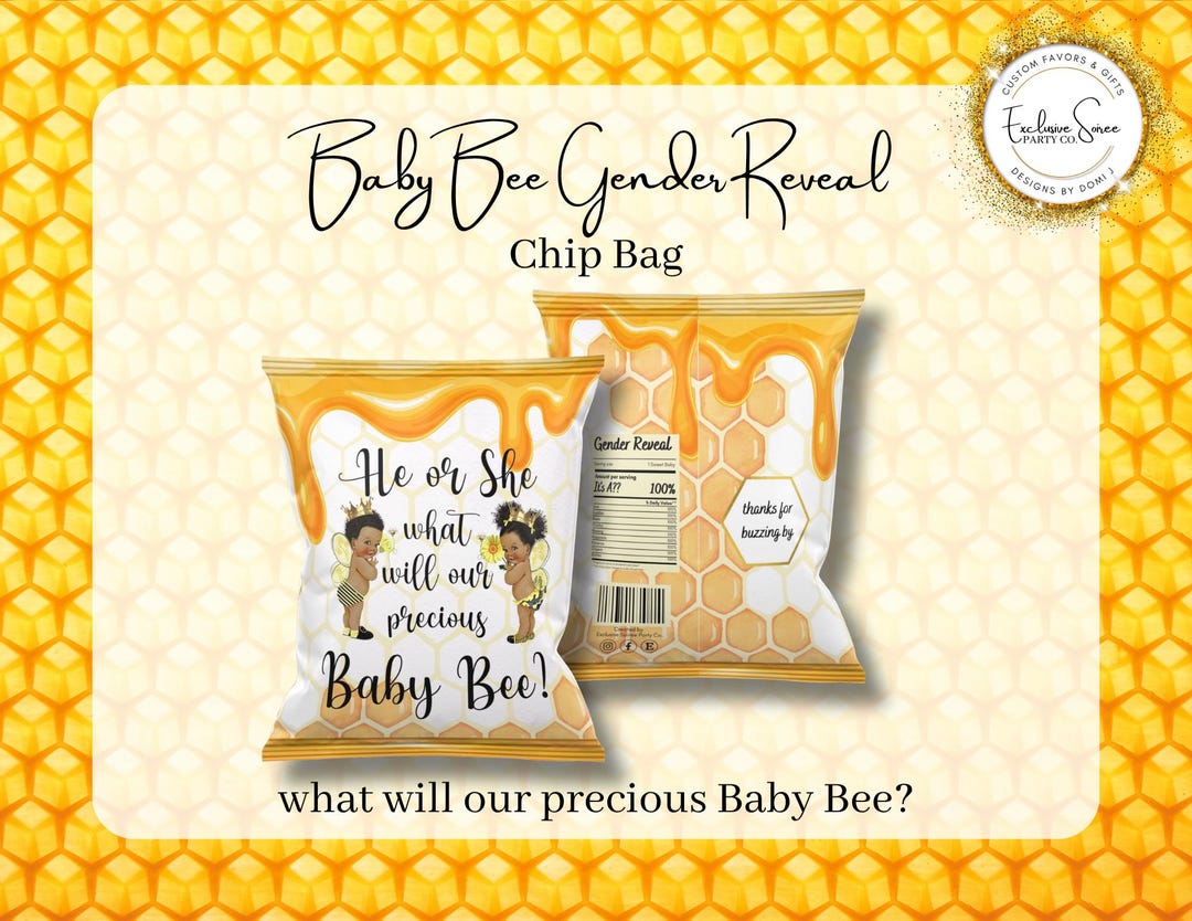 Baby Bumblebee Gender Reveal Chip Bag Printable (digital Download) - Etsy