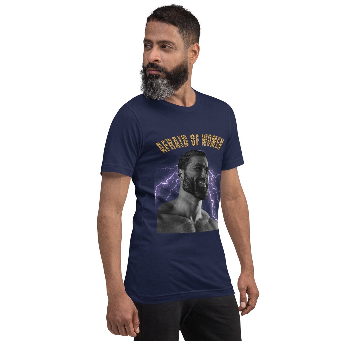 GIGA CHAD Meme Afraid of Women gigachad Meme Mastery Tee gigachad Level ...