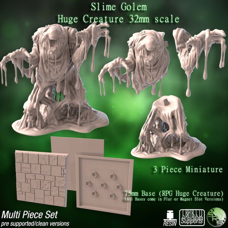 Slime Golem Dnd Monster Resin Miniature RPG Mini.escala 32mm - Etsy