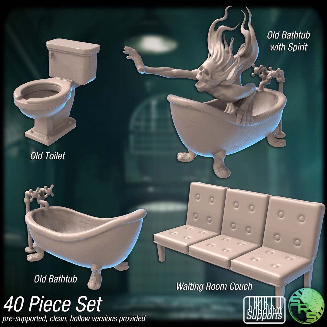 Haunted Asylum Terrain Set. Resin Miniature ~ RPG Arkham, Cthulhu Mini ...