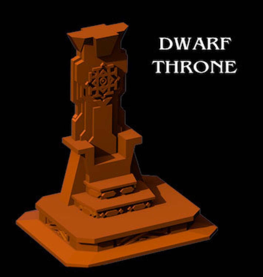 Dwarf Throne Scenography Miniature RPG Mini.54 Mm - Etsy