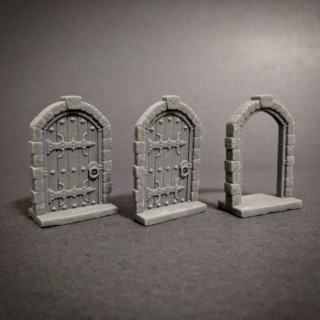 Pack X3 Dungeon Doors Para RPG (2 Closed 1 Open ) Heroquest ...