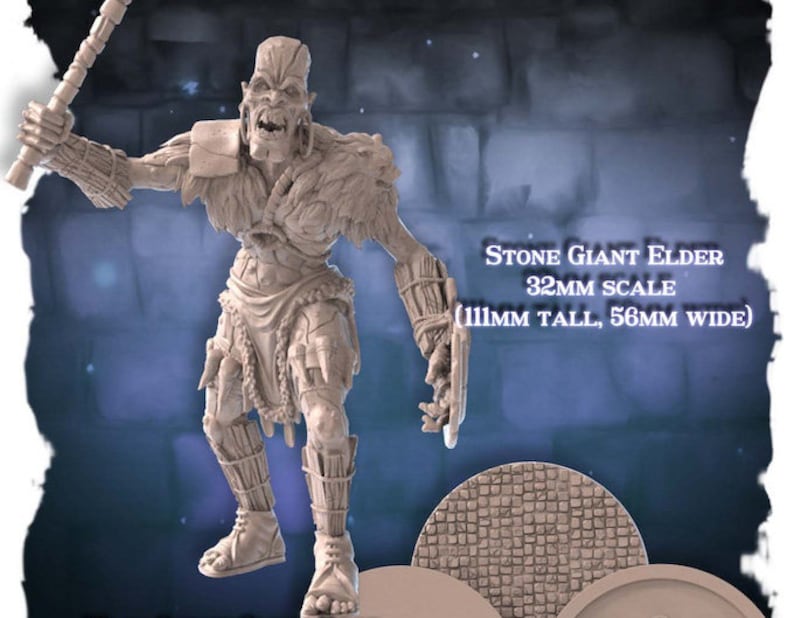Elder Stone Giant Monster Dnd Miniature RPG Mini.escala 32 Mm 111mm ...