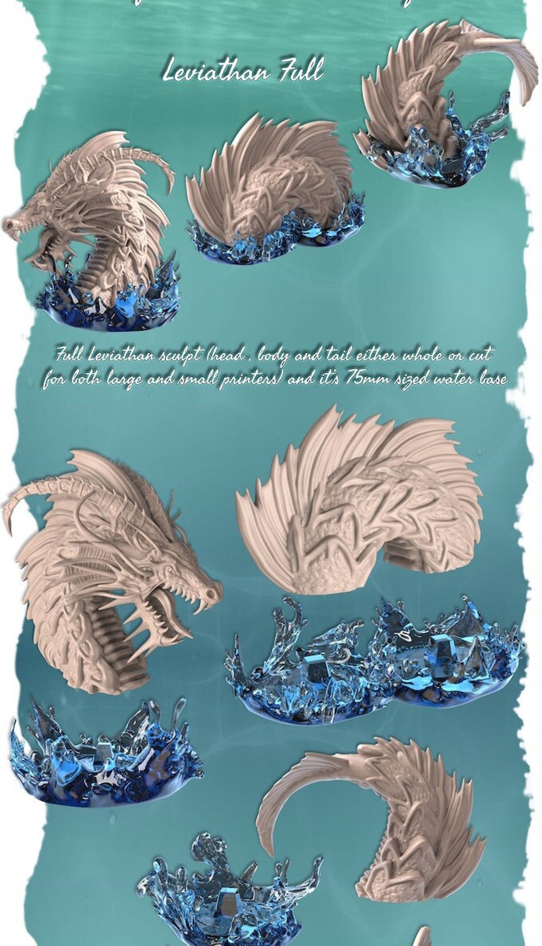 Leviathan Sea Monster Dnd Miniature ~ RPG Mini Without Base. Escala ...