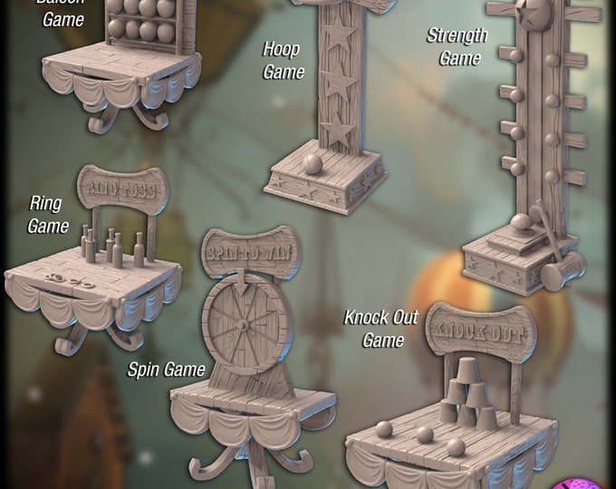 Fantasy Circus Carnival Terrain Set Resin Miniature Rpg,dnd,wargames ...