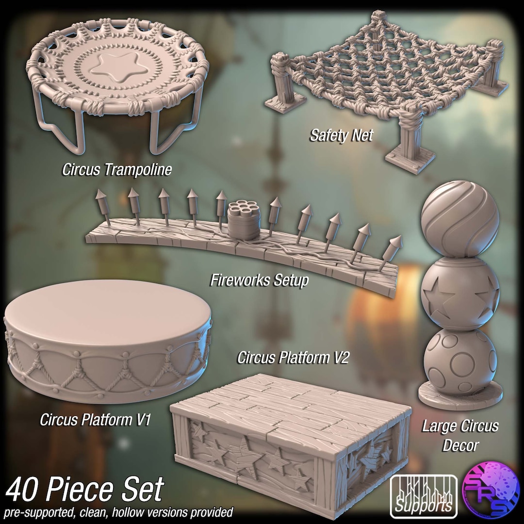 Fantasy Circus Carnival Terrain Set Resin Miniature Rpg,dnd,wargames ...