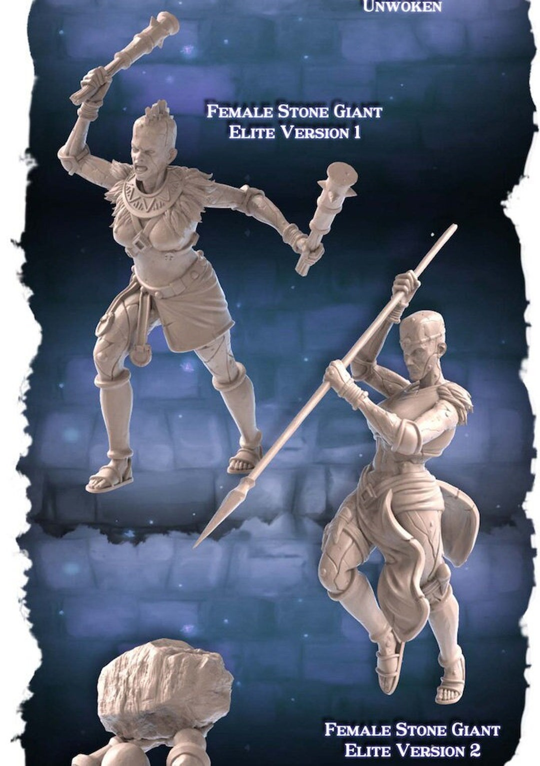 Female Stone Giant Elite 2 Versions Monster Dnd Miniature ~ RPG Mini ...