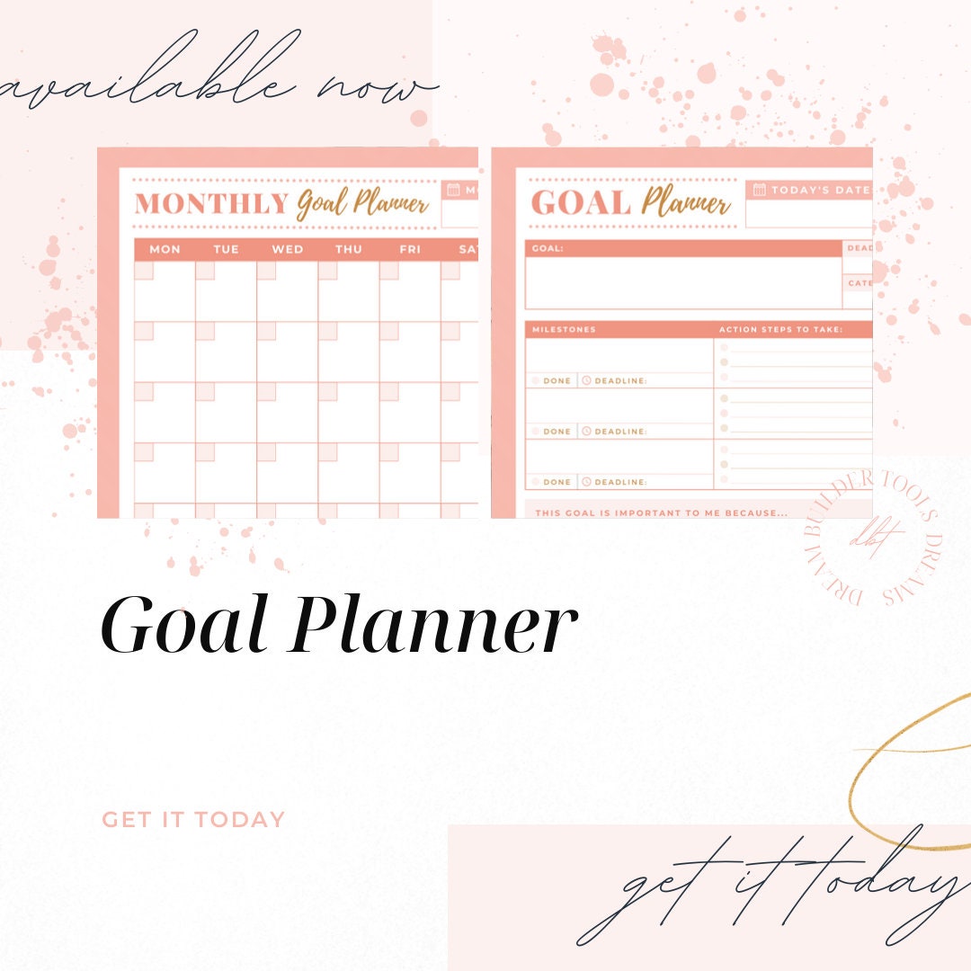 Goal Planner Printable, Productivity Planner, Action Plan Tool ...