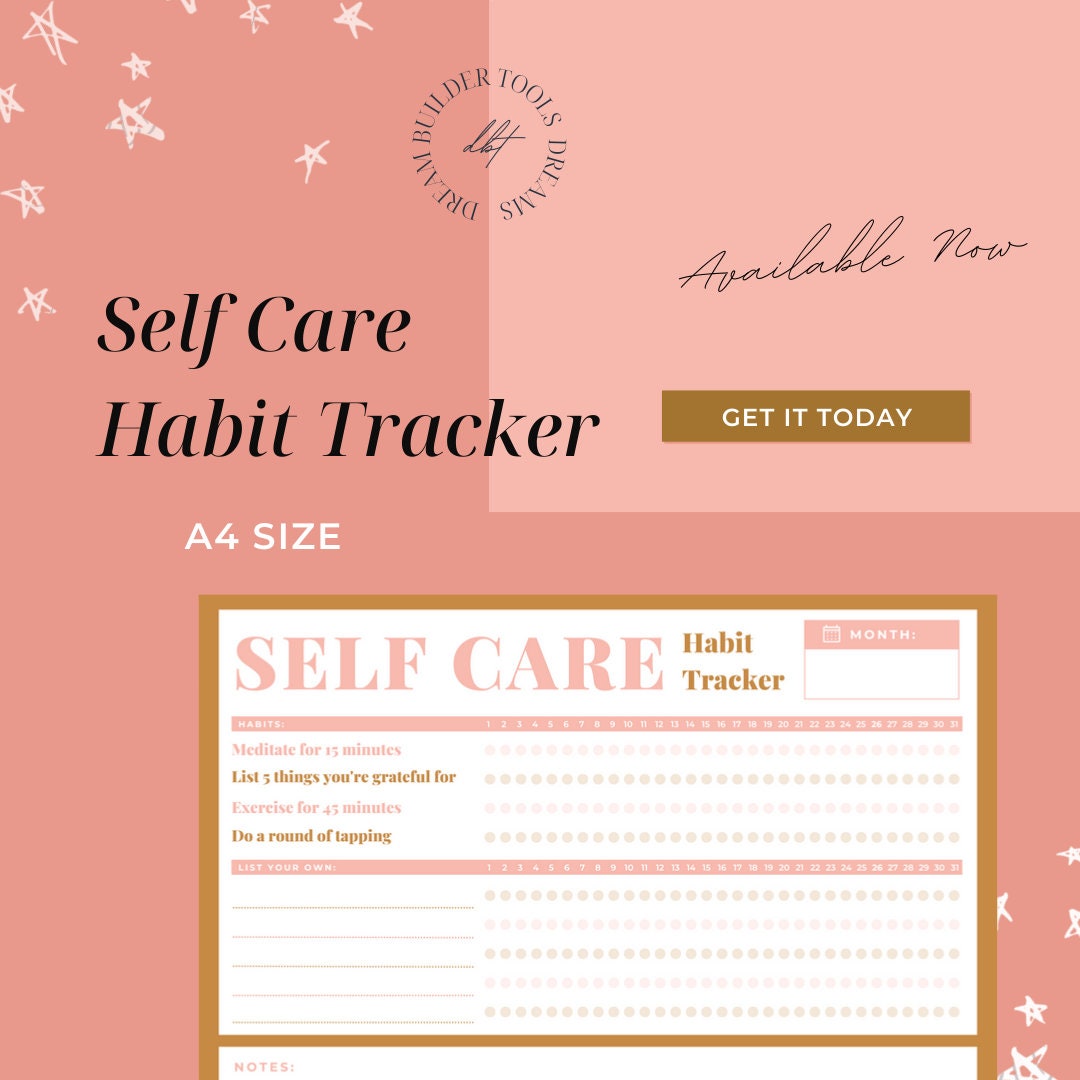 Monthly Self Care Habit Tracker For Personal Life Printable Etsy