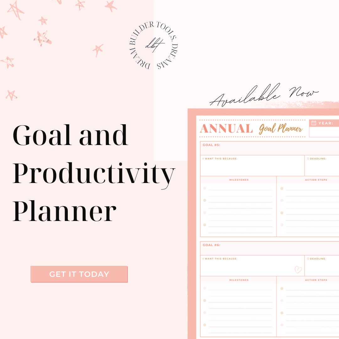 Goal Planner Printable, Productivity Planner, Action Plan Tool ...