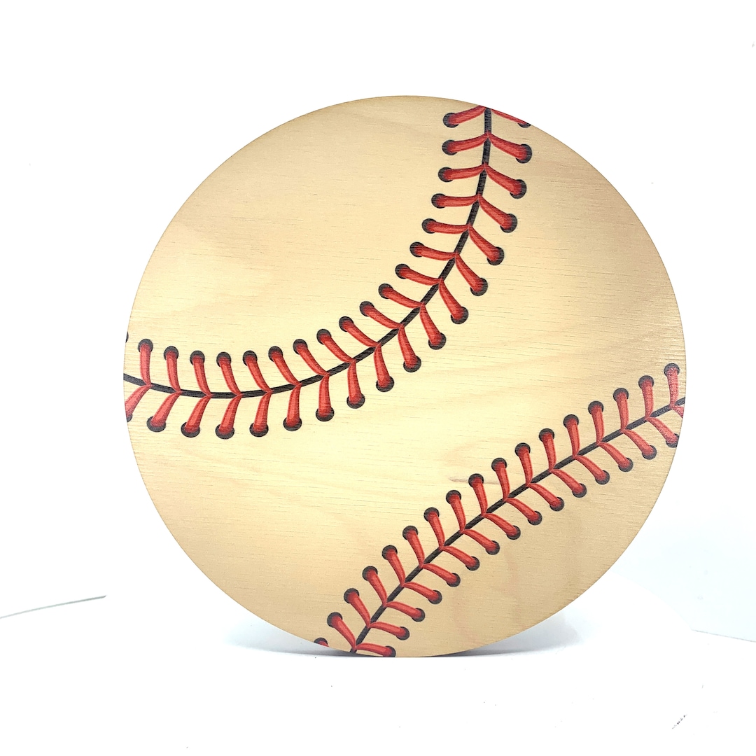 Realistic Rustic Baseball Printed Round Sign Wood Blank - Etsy