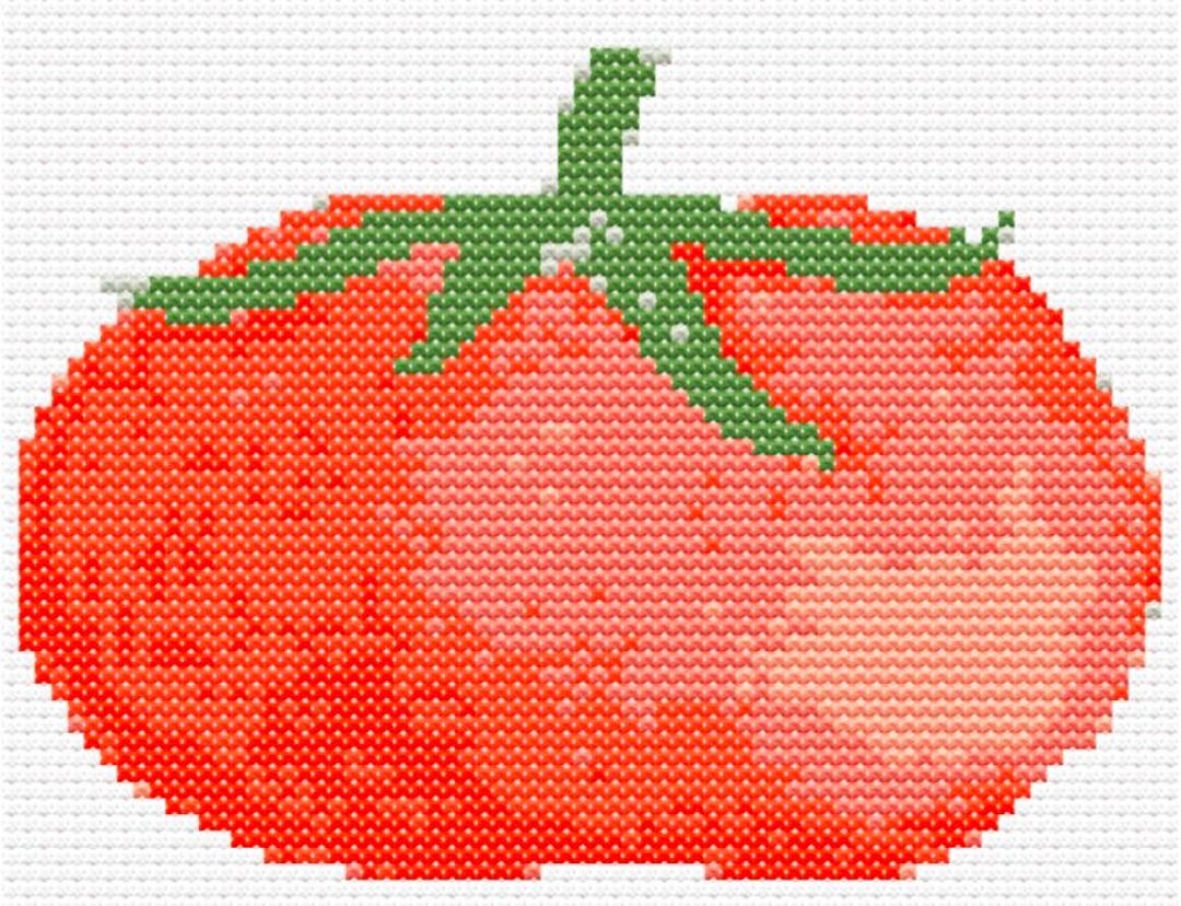 Tomato Digital Cross Stitch Chart - Instant Download Needlepoint ...