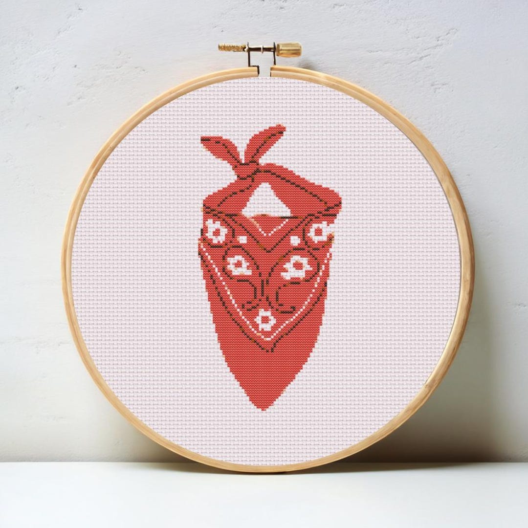 Bandana Digital Cross Stitch Chart - Instant Download Needlepoint ...
