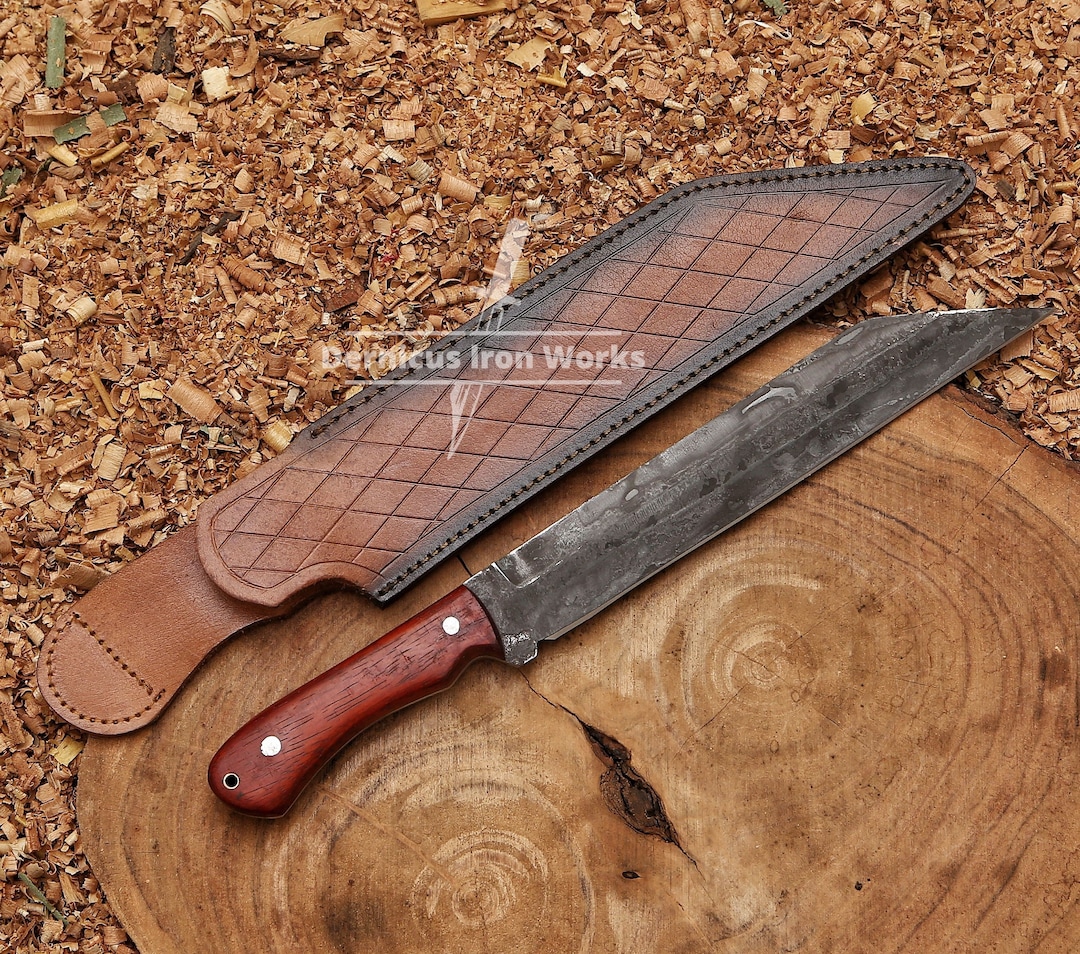 Handmade Seax Knife, Saxon Seax Blade, Machete Knife, Color Wood ...