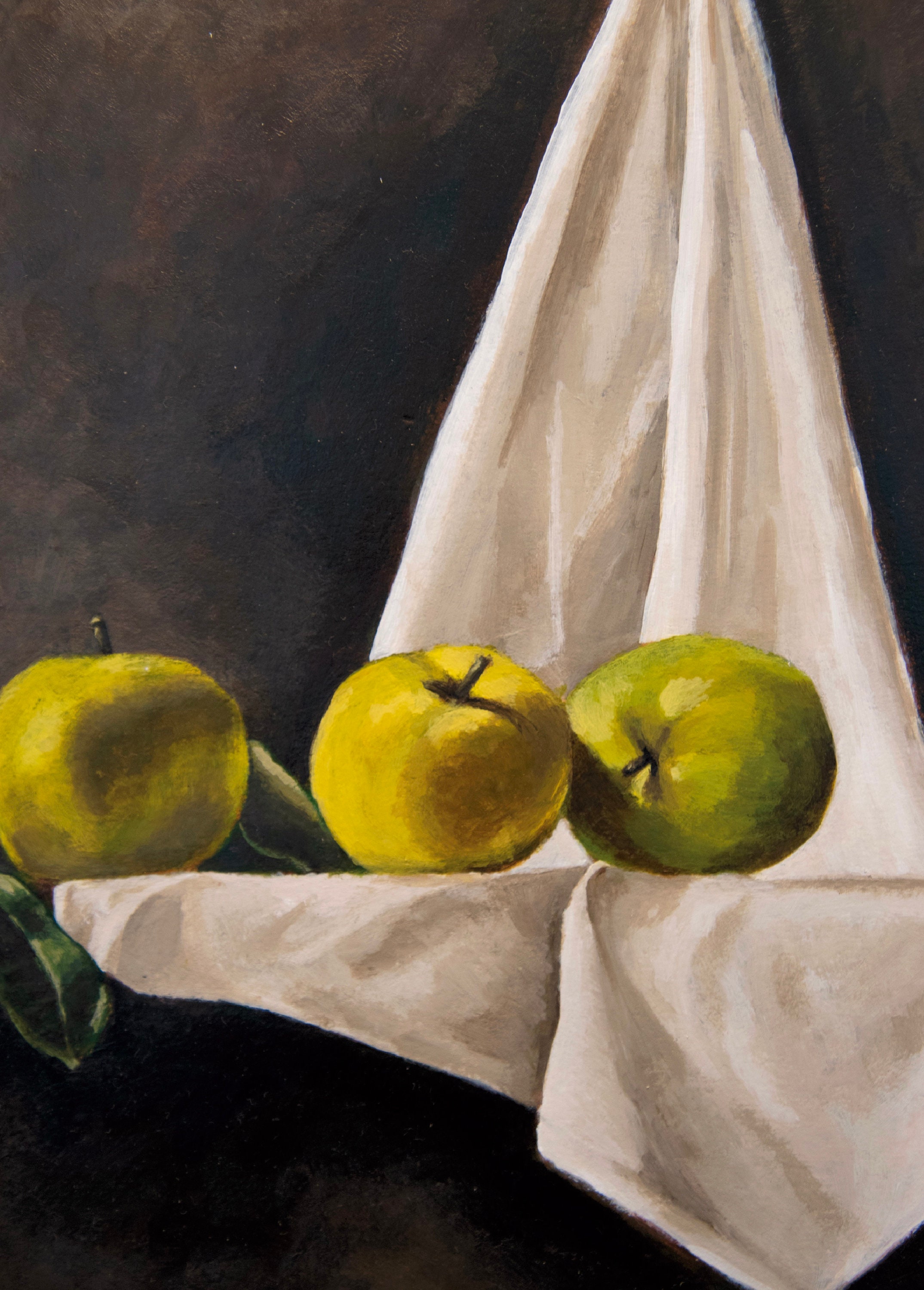 Three Little Apples Original Still Life Painting Acrylic - Etsy
