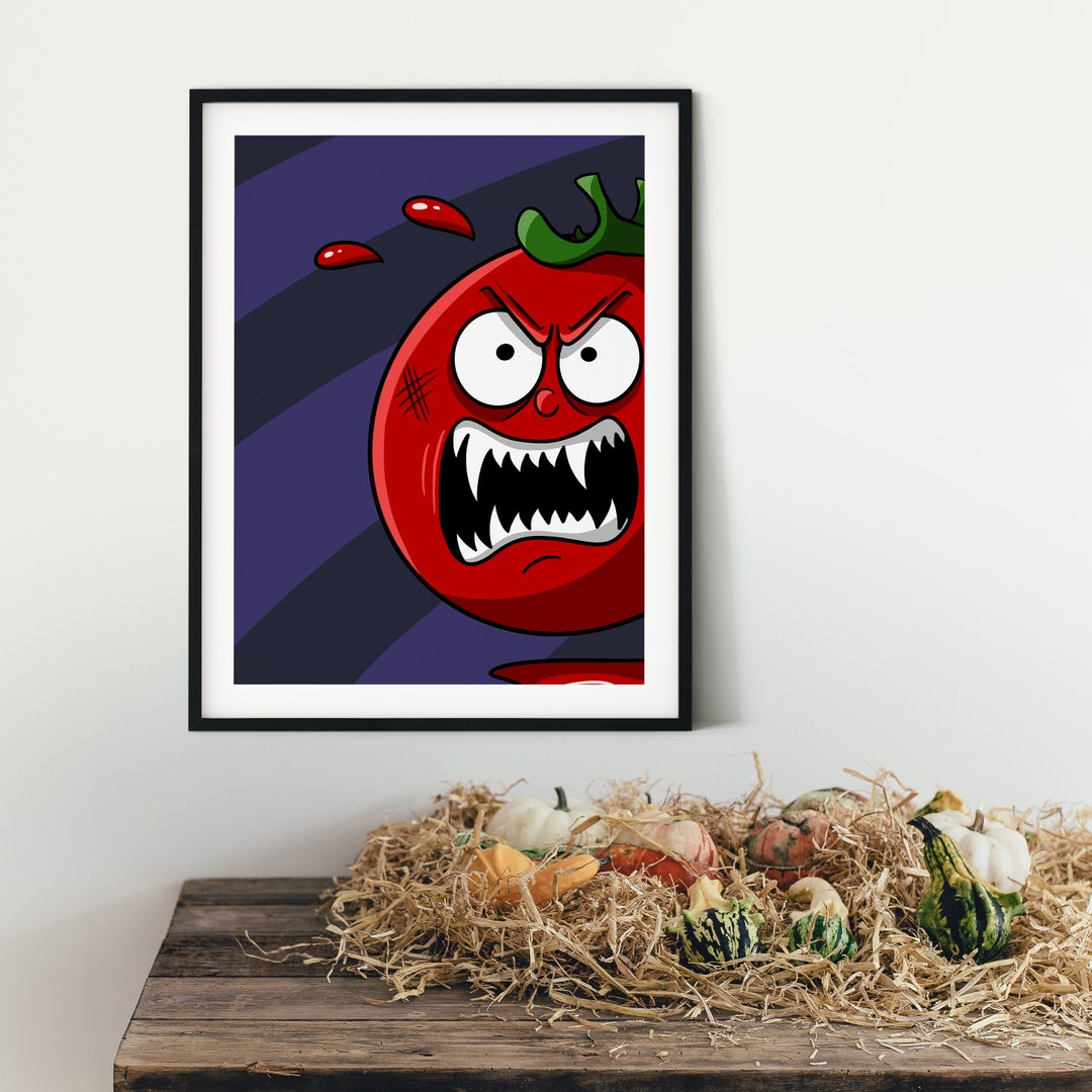 Rotten Tomato | Art Print | Home Decor | Monster Cartoon | Wall Art ...