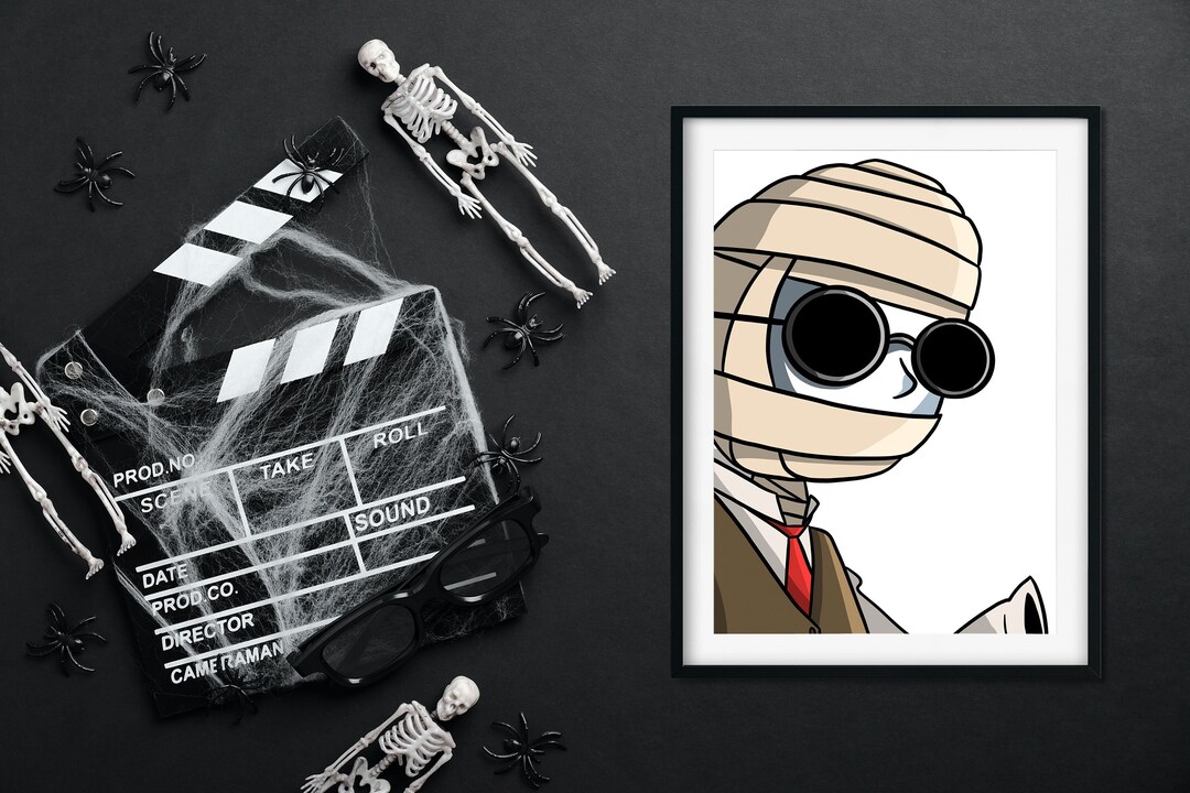 Invisible Man | Art Print | Kids Decor | Monster Cartoon | Wall Art ...