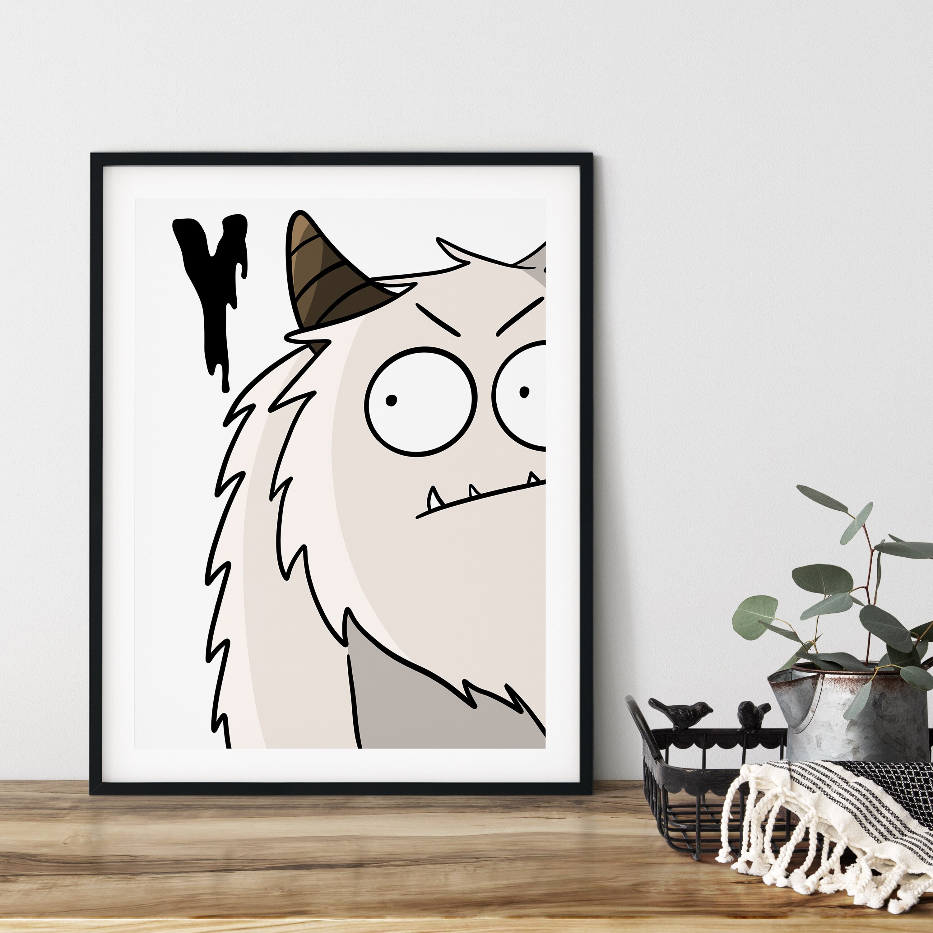 Y is for Yeti! DIGITAL Download | Art Print | Kids Decor | Horror ...