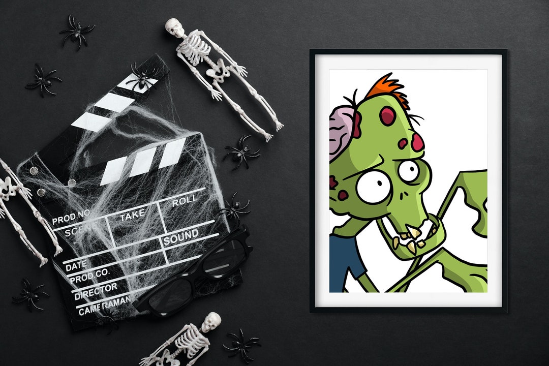 Zombie | Art Print | Kids Decor | Zombie Gifts | Wall Art | Spooky ...