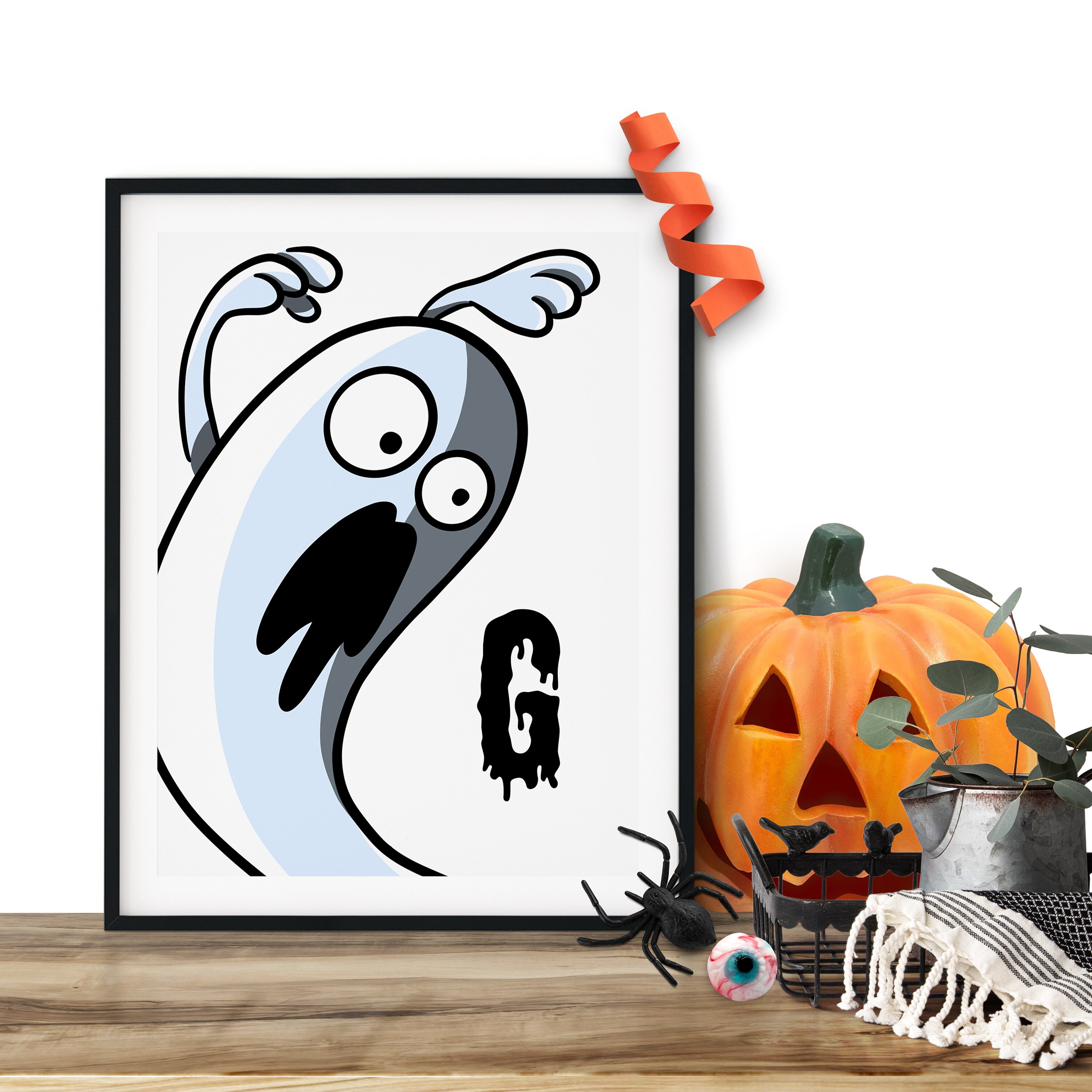 G is for Ghost! DIGITAL Download | Art Print | Kids Decor | Horror ...