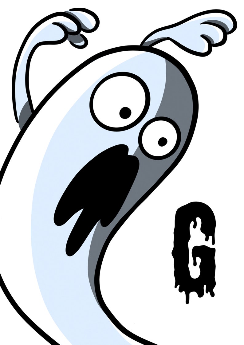 G is for Ghost! DIGITAL Download | Art Print | Kids Decor | Horror ...
