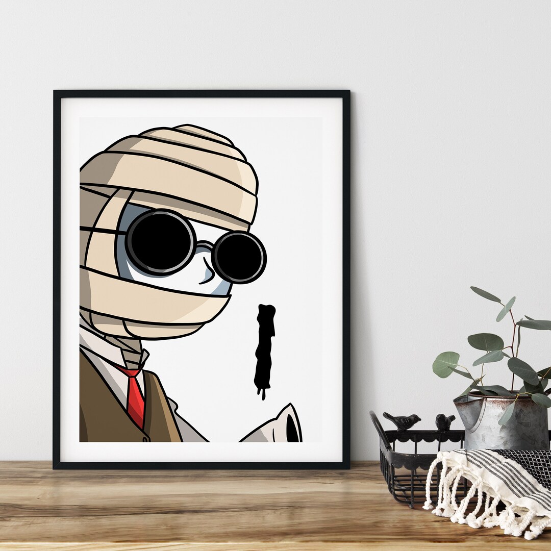 Invisible Man Art Print: Horror Cartoon Kids Decor (digital Download ...
