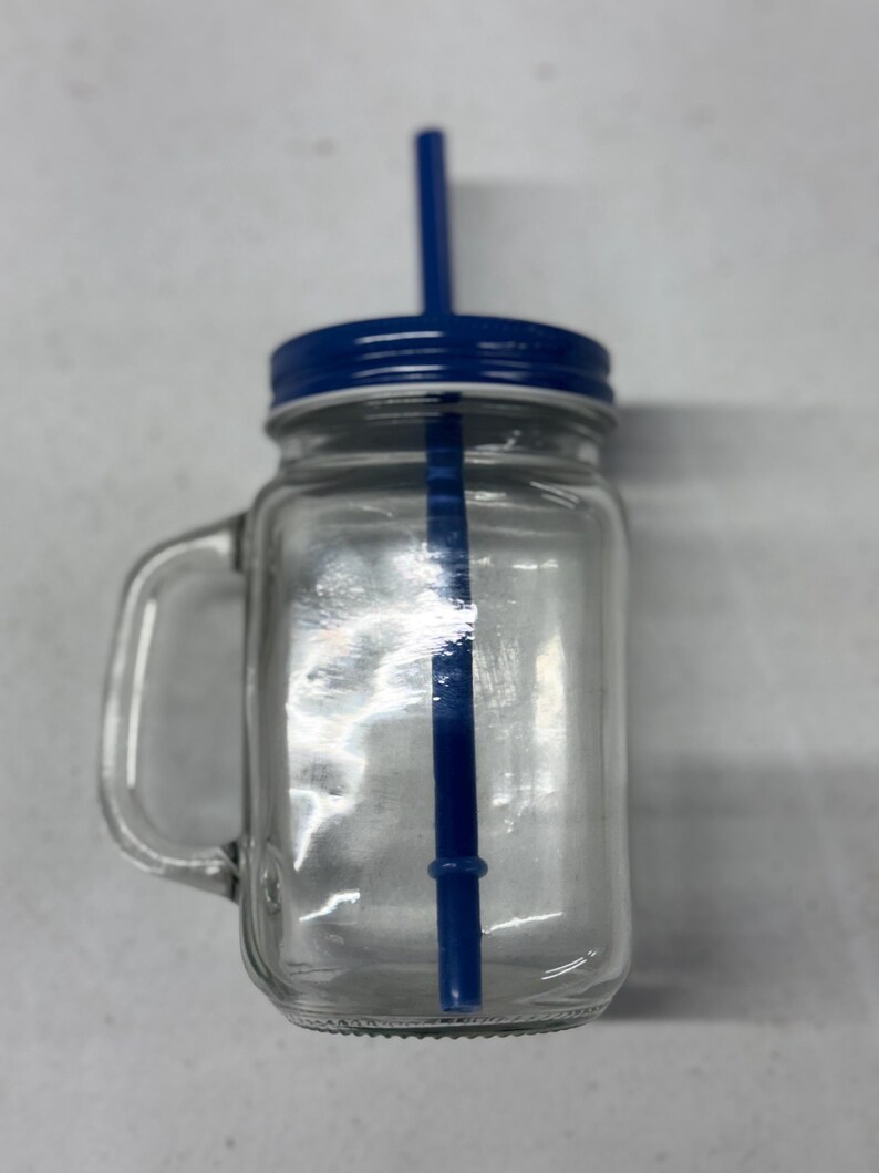 Colorful Mason Jar Set 6 Pink and Blue Jars W/ Straws for Parties and ...