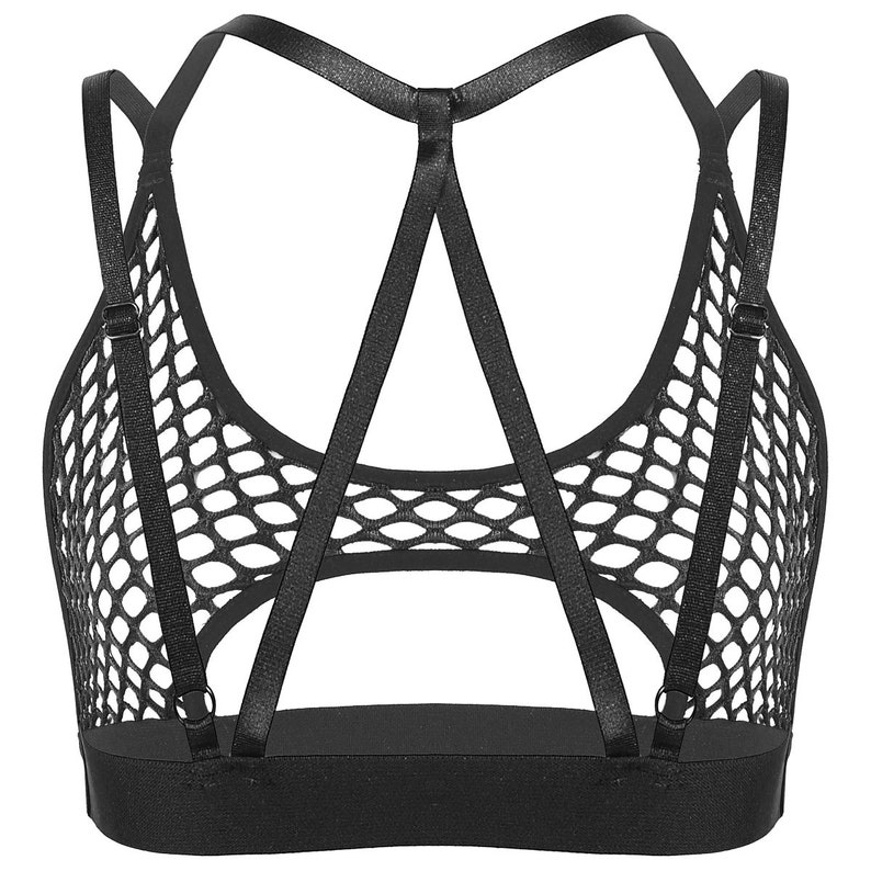 Fishnet Bra, Fishnet Top, Underboob Crop Top, Fishnet Lingerie - Etsy