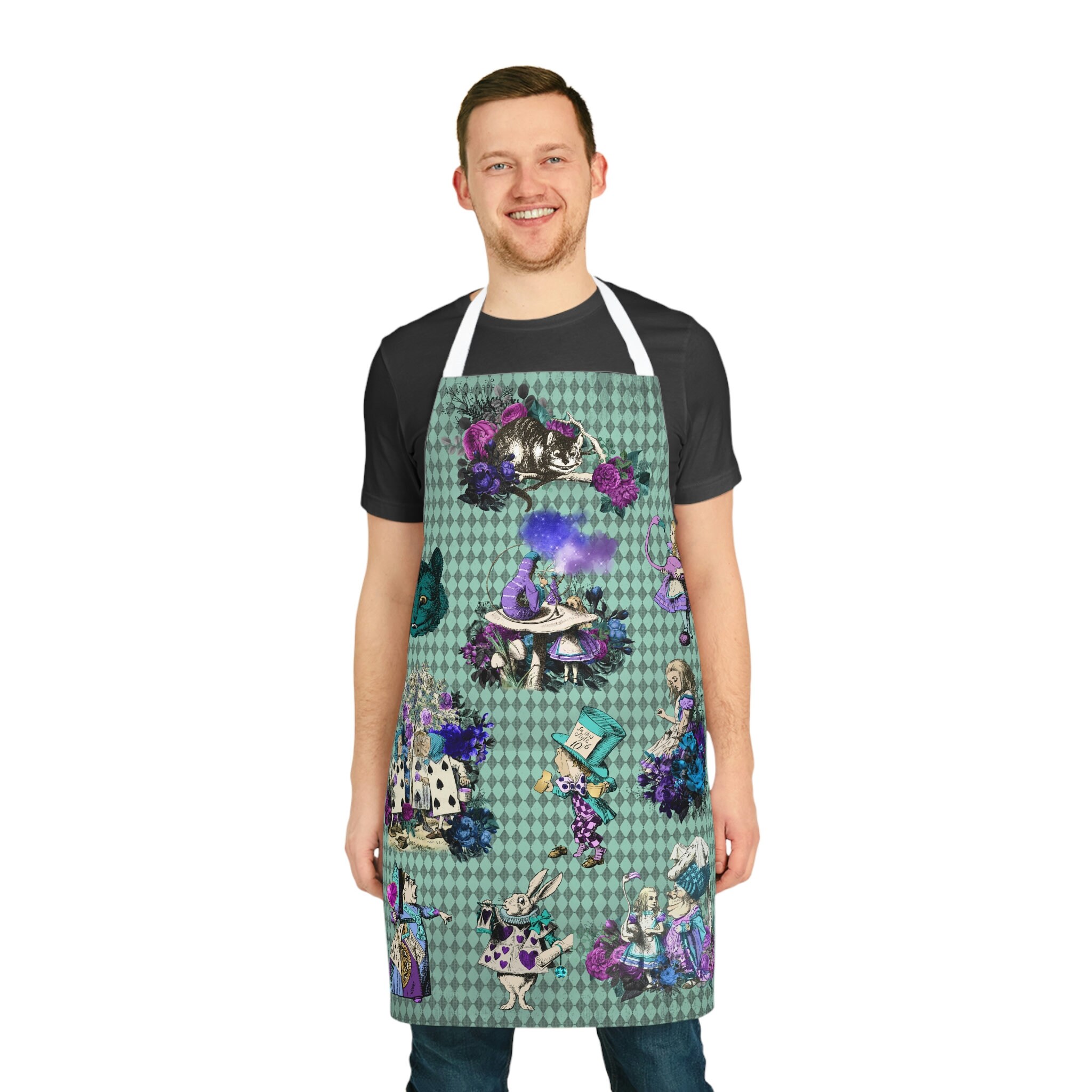 Alice in Wonderland Apron, Baking Apron With Alice in Wonderland ...