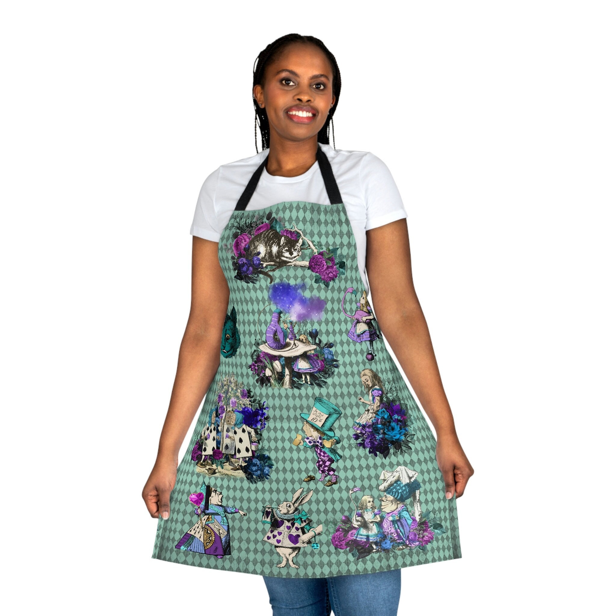 Alice in Wonderland Apron, Baking Apron With Alice in Wonderland ...