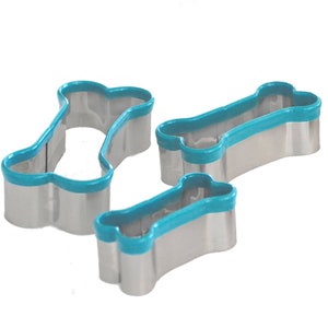 Simply Unleashed Bone Shaped Cookie Cutters Set of 3 for Homemade Dog ...