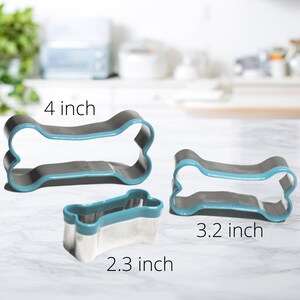 Simply Unleashed Bone Shaped Cookie Cutters Set of 3 for Homemade Dog ...