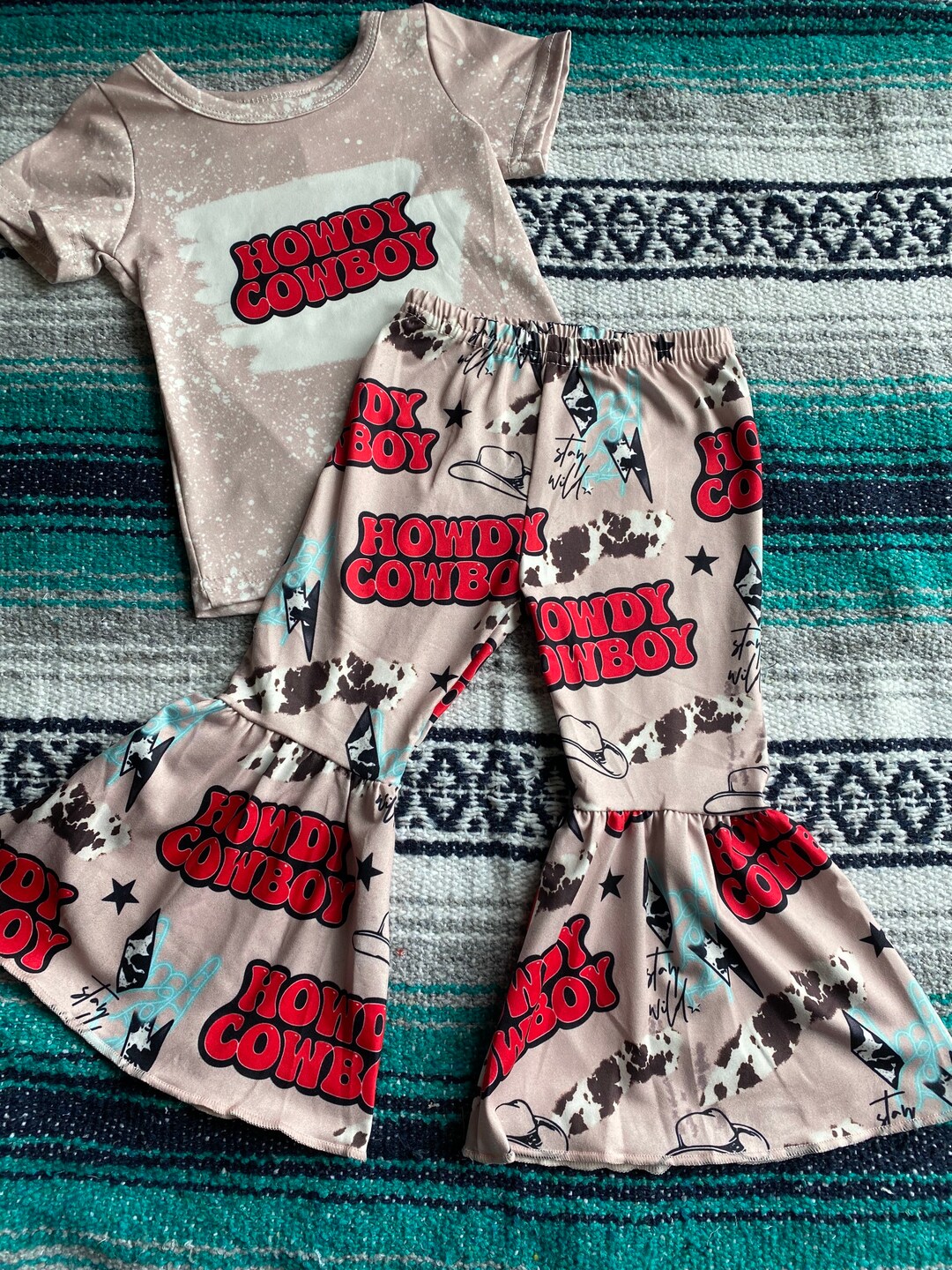 Howdy Cowboy Bell Bottom Set - Etsy