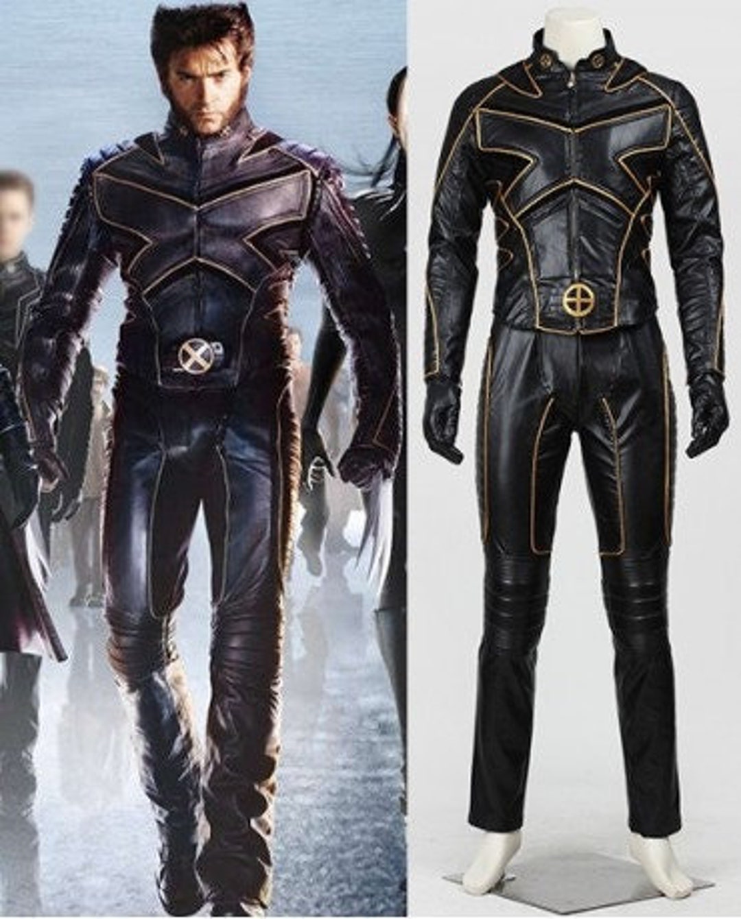 Marvel Wolverine Men's Leather Costume XMEN Cosplay Leather Uniform ...