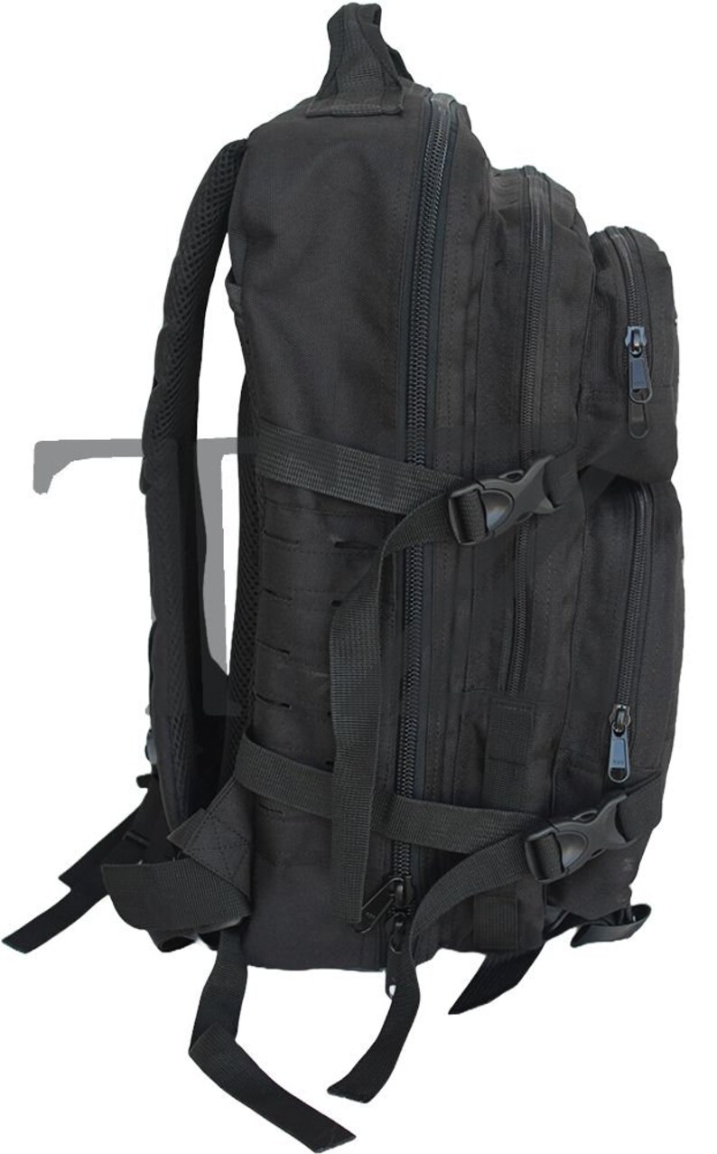 Black Laser Cut MOLLE Assault Pack | Laser Cut Black Molle Rucksack 30L ...