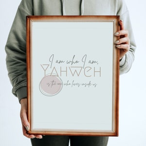 Yahweh-i Am Who I Am Christian Printable Christian Home - Etsy