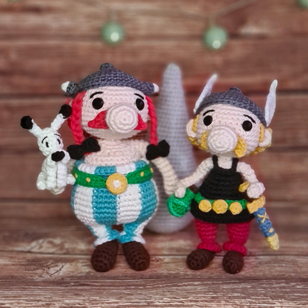 Asterix Obelix Dogmatix (lot) Amigurumi Crochet Pattern - FR - Etsy