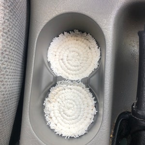 Macrame Car Coasters | Mini Coasters | Car Accessory | Boho | - Etsy