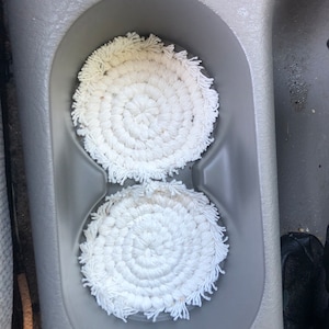 Macrame Car Coasters | Mini Coasters | Car Accessory | Boho | - Etsy