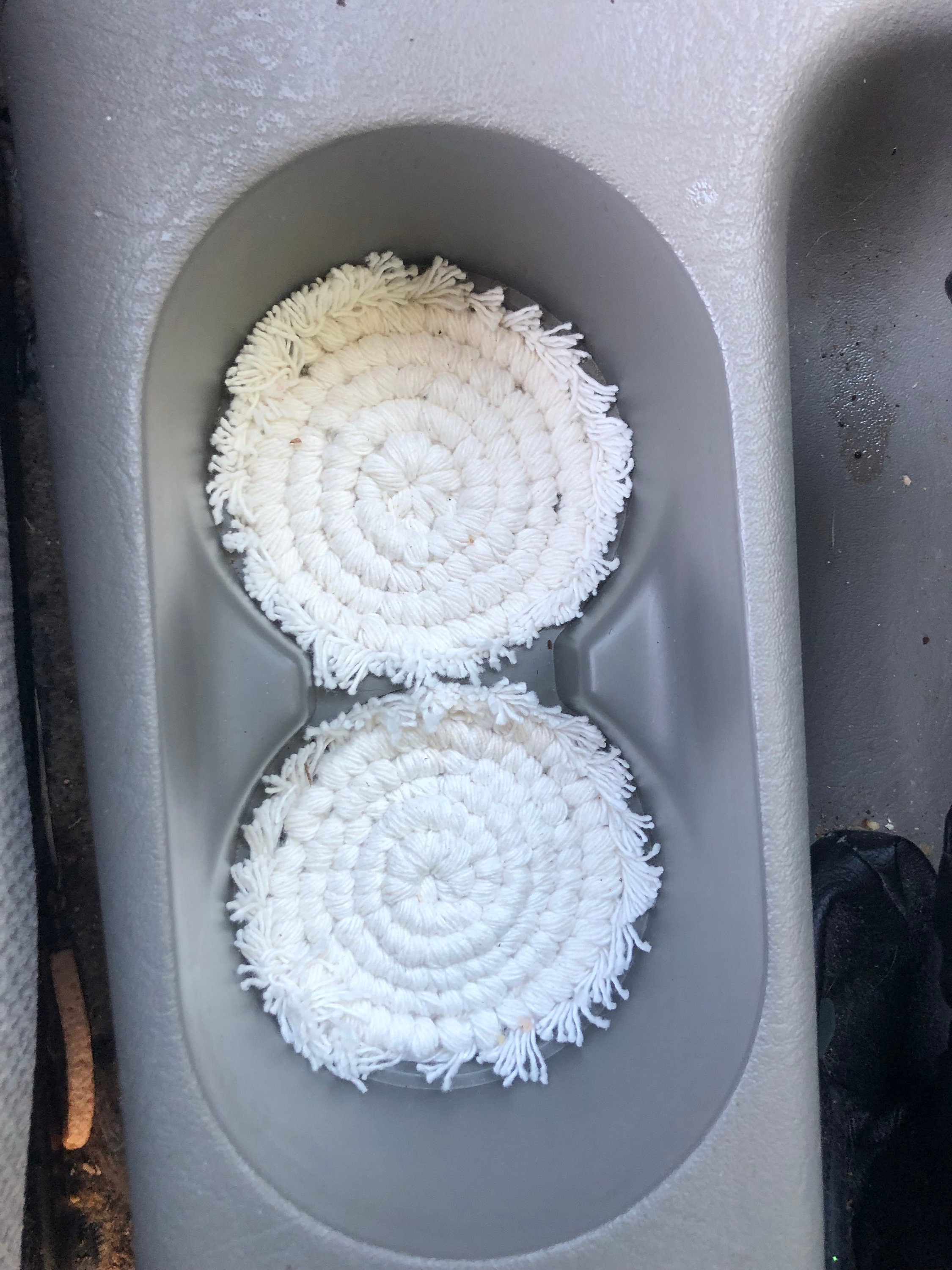 Macrame Car Coasters | Mini Coasters | Car Accessory | Boho | - Etsy