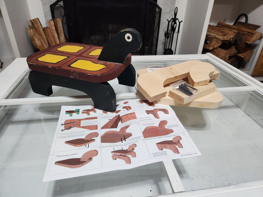 DIY Turtle Stool, Kids Wooden Crafts, Gifts for Kids, Arts & Crafts ...