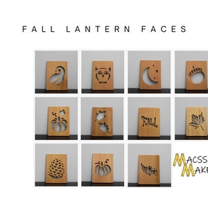 Reusable Lantern Faces, Fall Themed Decoration, Thanksgiving Decor ...